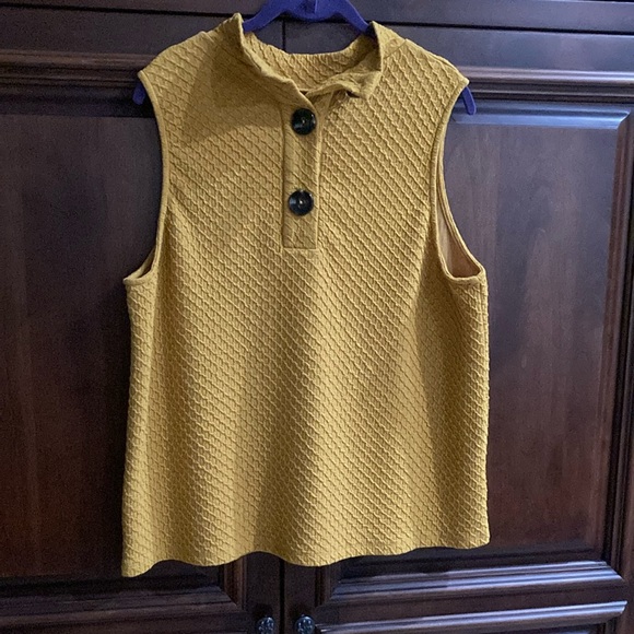 Eri & Ali | Tops | Mustard Color Top With Button Detail | Poshmark